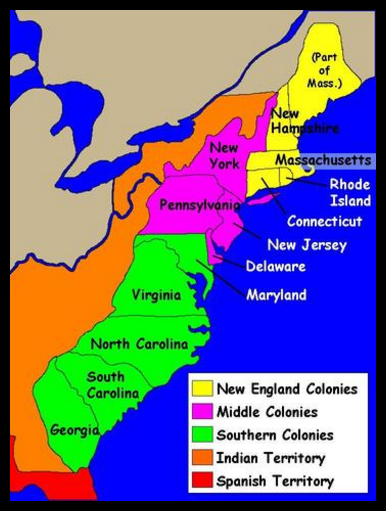 THE ORIGINAL THIRTEEN COLONIES