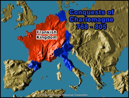 Map of Charlemagne's Empire
