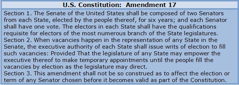 The Seventeenth Amendment